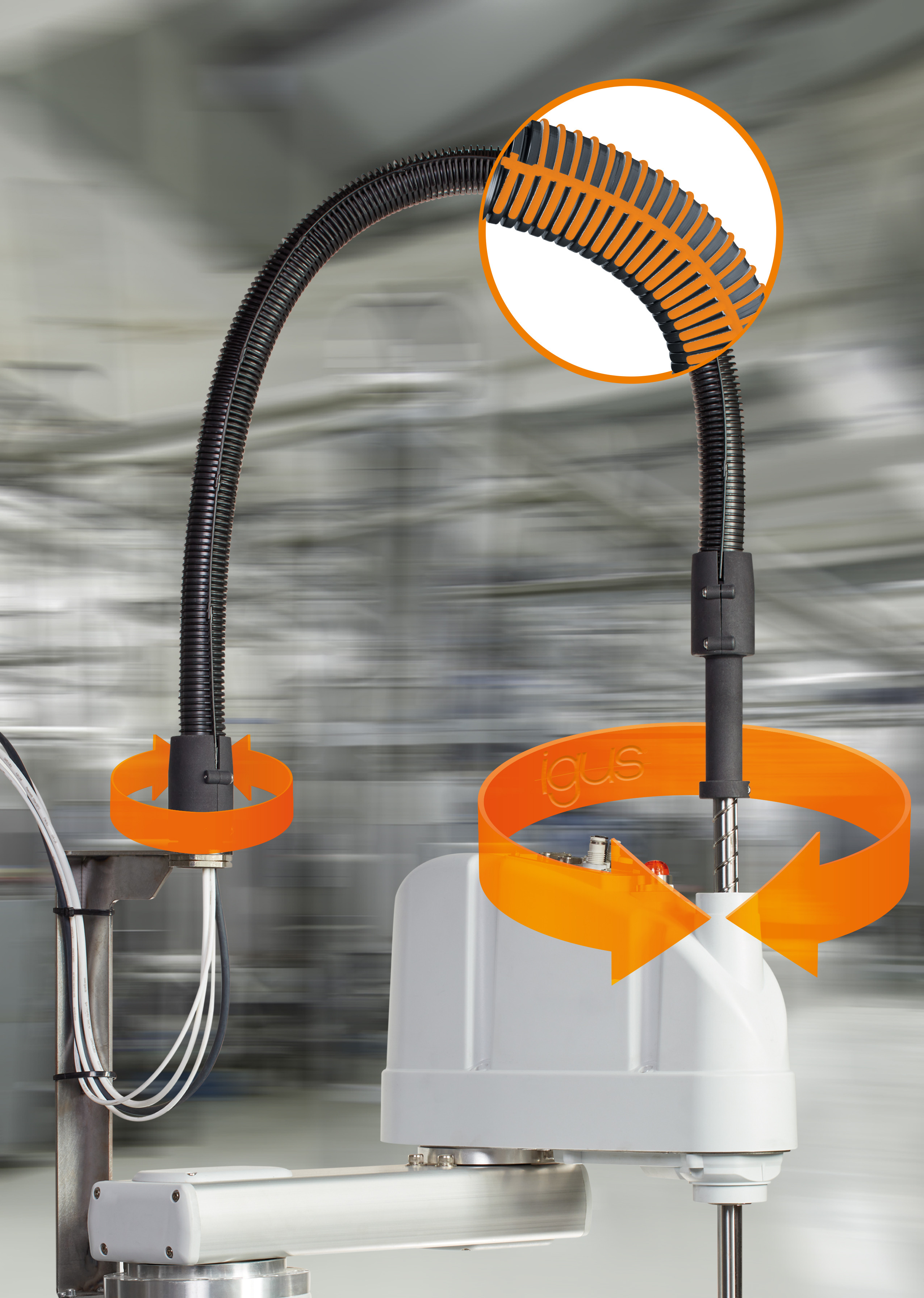 Nuevo sistema de protección de los cables para los robots SCARA