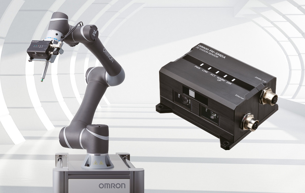 Omron presenta el nuevo sensor de visión 3D de la serie FH-SMD para brazos robóticos